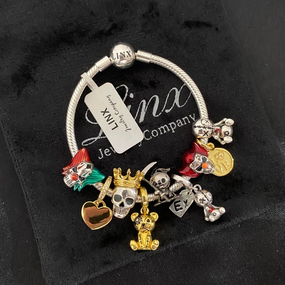 Linx | Jewelry | Linx Snake Chain Bracelet With Skull Scary Clown And ...